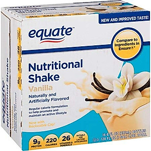 Equate Vanilla Nutritional Shake, 8 fl oz, 16 count