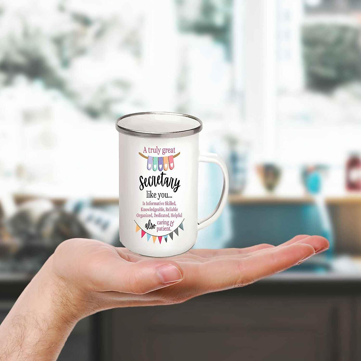 Funny Gift Inspirational Gift For Secretary Clerk Women, Housewarming Present For Sister Ceramic Coffee Mug 11oz 12oz Enamel Silver Mug