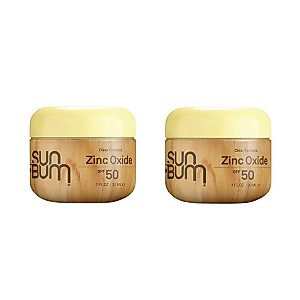 Sun Bum Original Moisturizing Sunscreen Clear Zinc SPF 50 | Vegan and Reef Friendly | Octinoxate & Oxybenzone Free | Broad Spectrum UVA/UVB Sunscreen with Vitamin E | 1 oz | Pack of 2