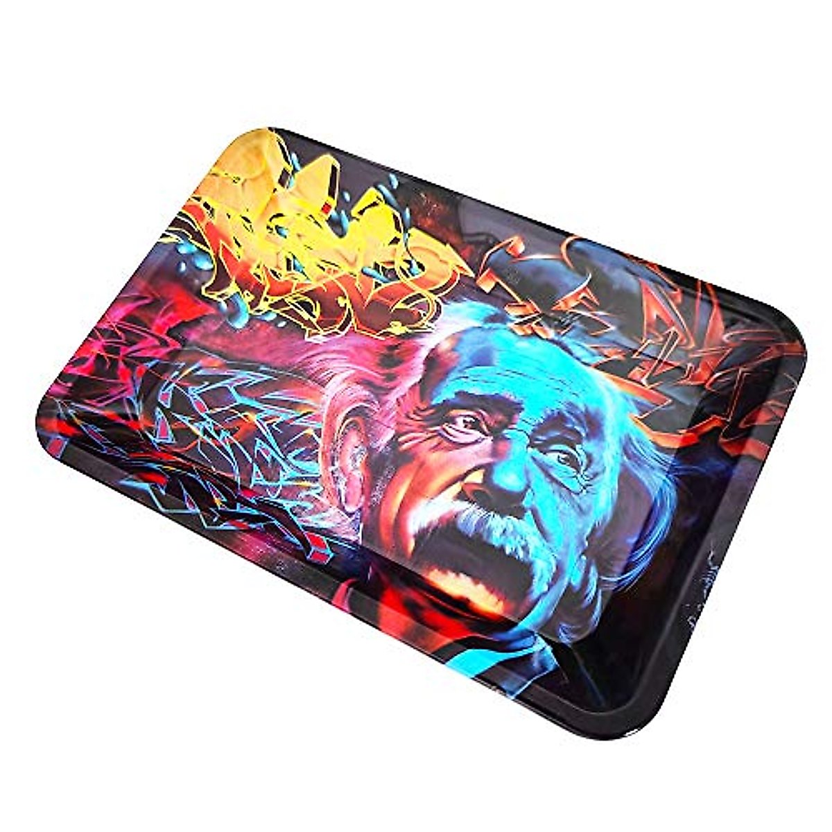 Metal Serving Tray-Elegant Metal Serving Tray-7.1 x 4.7 x 0.6-inch Large Serving Platter with Pattern Print Materials and Durable Design