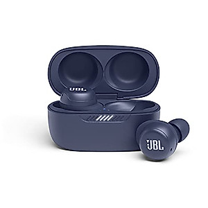 JBL Live Free NC+ - True Wireless in-Ear Noise Cancelling Bluetooth Headphones with Active Noise Cancelling, Microphone, Up to 21H Battery, Wireless Charging (Blue) (Renewed)
