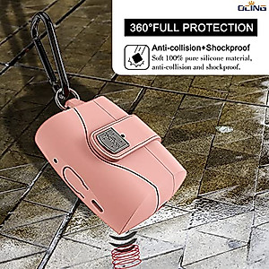 OCING 6 in One Airpods Pro 2 Case with Secure Lock, Full Body Protective Case Compatible with Airpod Pro 2nd / 1st Generation（2022/2019）, Supports Wireless Charging (Pink)