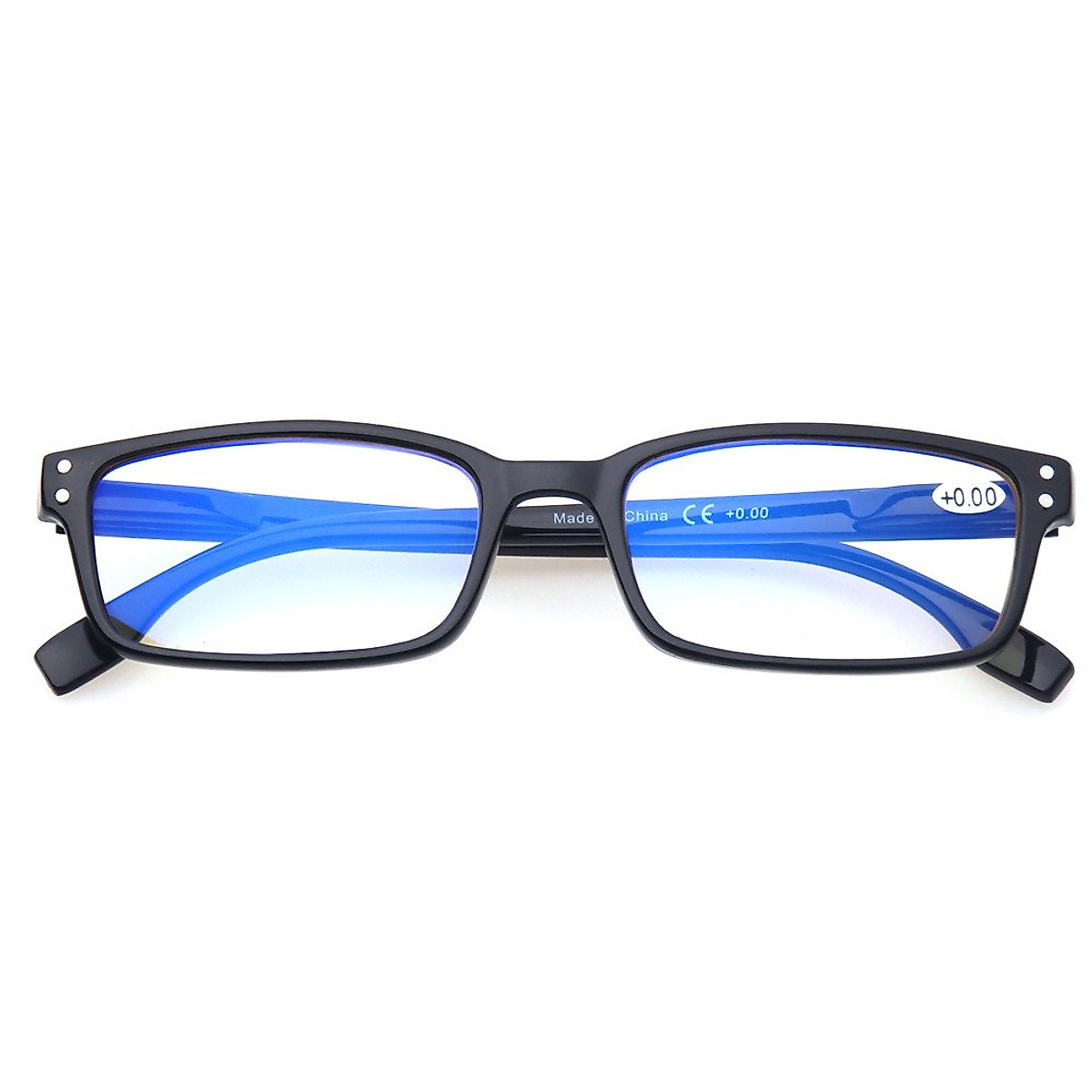 Kerecsen Computer Glasses 2 Pair UV Protection, Anti Blue Rays, Anti Glare and Scratch Resistant Computer Reading Glasses (Black, 1.50, multiplier_x)