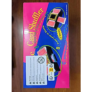 SZBJSMF Card Shuffler 2 Deck, Automatic Card Shuffler with 4 AA Battery for Deck of Playing Card, UNO, Texas Hold'em, Poker, Home Card Games, Blackjack