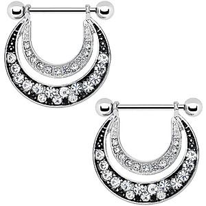Body Candy Clear Radiant Moon Nipple Shield Set of 2