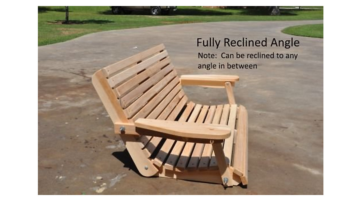 2 Foot Cypress Porch Swing - Adjustable Recline for Outdoor Comfort