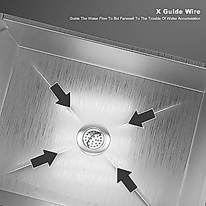 Stainless Steel Floor Mount Mop Sink/Basin With Sink Drainage/Strainer for Commercial Kitchen, Restaurant, Business, Garages, Basements