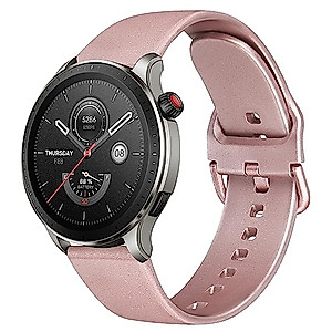 Meliya Bands for Amazfit GTR 4 / GTR 3 Pro / GTR 3 / GTR 2e / GTR 2 / GTR 47mm, 22mm Quick Release Soft Silicone Sport Replacement Watch Strap for Amazfit GTR 4 / GTR 3 Pro / GTR 3 / GTR 2e / GTR 2 Smart Watch Women Men (Rose Gold)