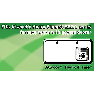 Valterra A10-1302VP Bug Screen for Outside RV Furnace Vent - Fits Atwood Hydroflame 8500 Series, 4.5 inches x 4.88 inches x 1.3 inches