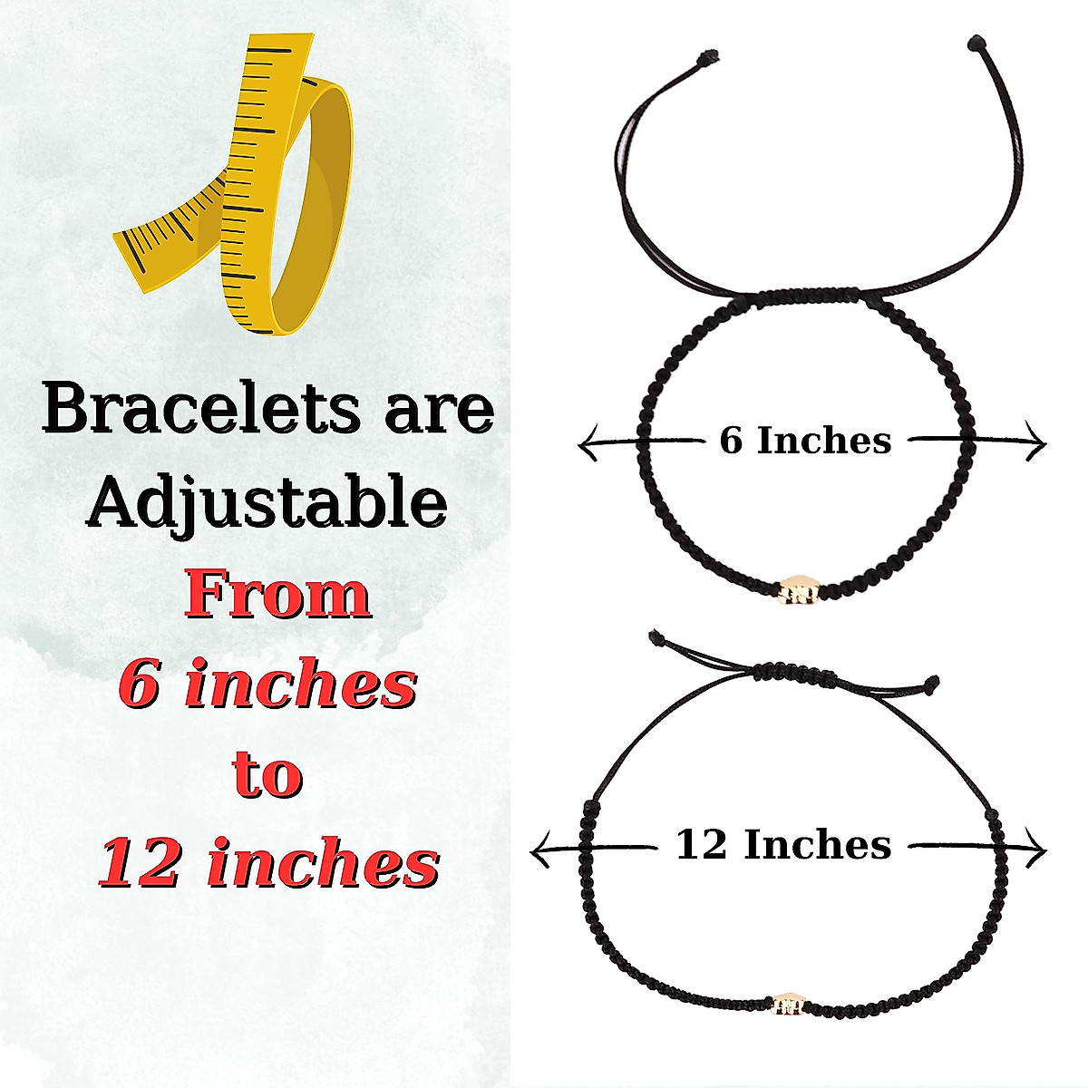 2 Pcs Set Black and Pink Heart Beaded Matching Bracelets for Couples and Friendships | Best Friends Bracelet | Matching Jewelry, Adjustable