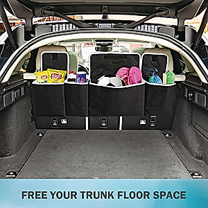 JOYSKY Car Trunk Organizer, Hanging Seat Back Storage Organizer with Large Pockets, Space-saving Backseat Car Organizer
