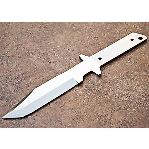 Whole Earth Supply D2 Steel Modern Tanto Tactical Knife Blank Making Blade Hunting Skinner Skinning D-2 Knives