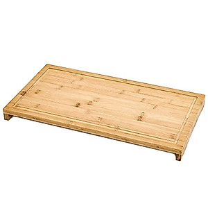 Trademark Innovations 21.5" Bamboo Sink and Stove Burner Cover & Cutting Board