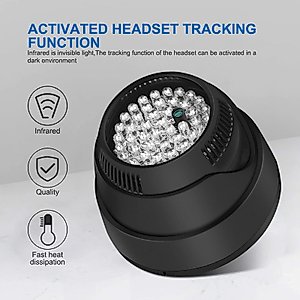 MASiKEN IR Illuminator Infrared Light for Meta Quest, Oculus Quest 2 IR Light Enhance Sensor Tracking Hand and Controllers Sensitivity in Dark, Anti No-Light Disturbance Increase Vision (Black)