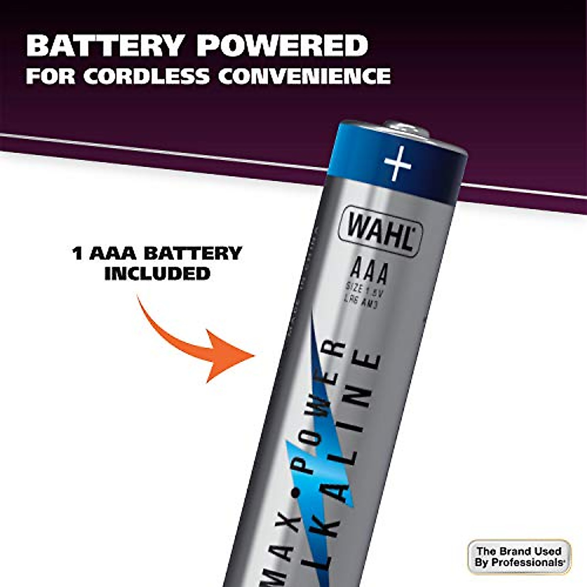 Wahl Clean & Confident Female Battery Pen Trimmer & Detailer with Rinseable Blades for Eyebrows, Facial Hair, & Bikini Lines - Hygienic Grooming & Easy Cleaning with Battery Included - Model 5640-100