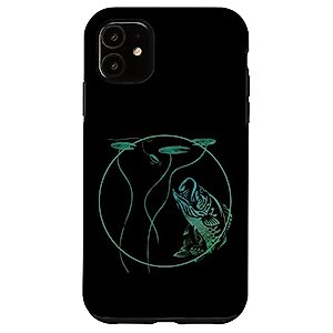 iPhone 11 Bass Fishing Bass Rising Lilly Pad Largemouth Bass Case