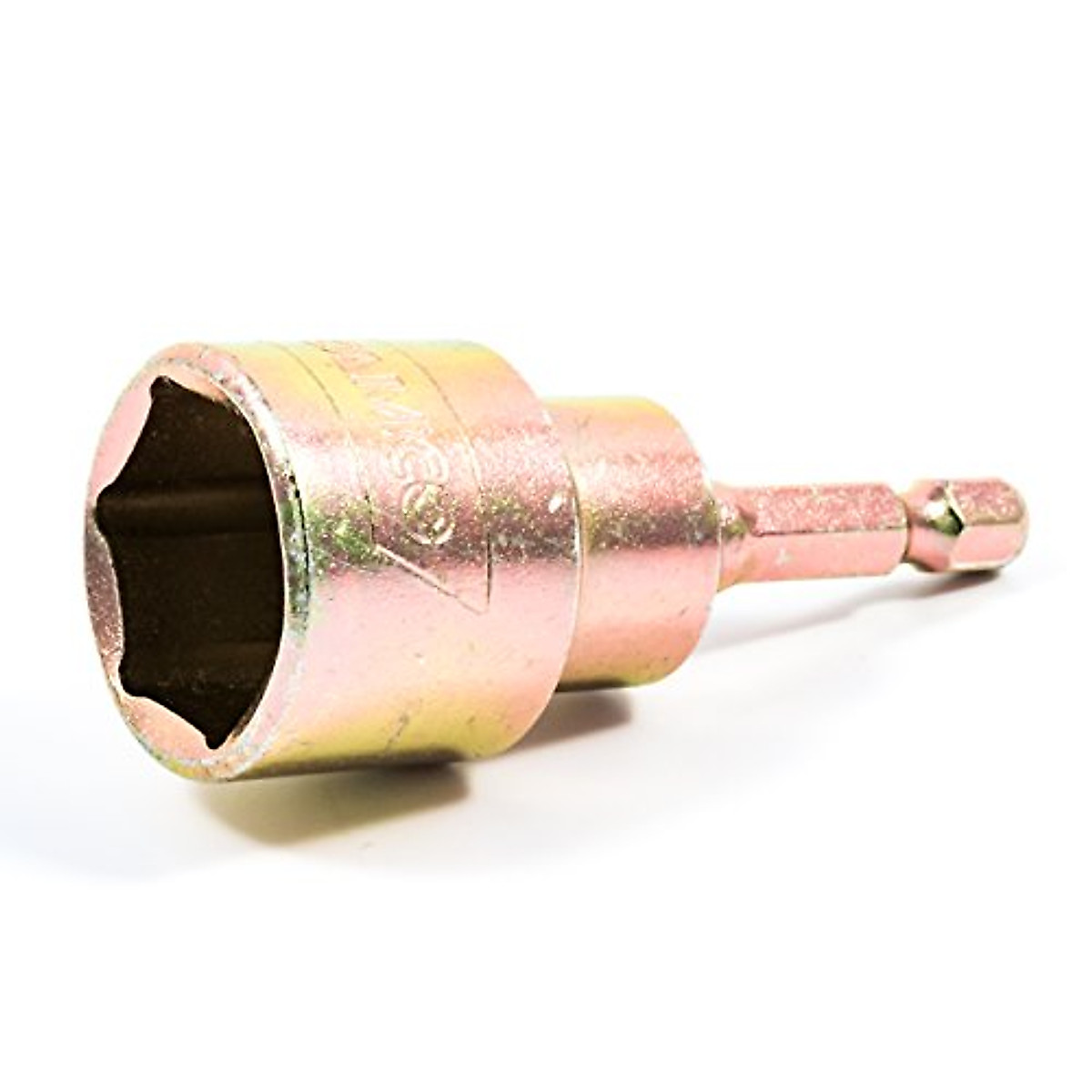 Camco Camper/RV Scissor Jack Drill Adapter Socket | Designed for 1/4-Inch Hex Quick Connect Chucks | Forged of Carbon Steel & Zinc Plated for Corrosion-Resistance (48865)