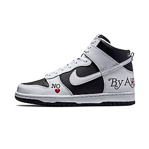 Nike Mens SB Dunk High DN3741 002 Supreme - by Any Means - White/Black - Size 10