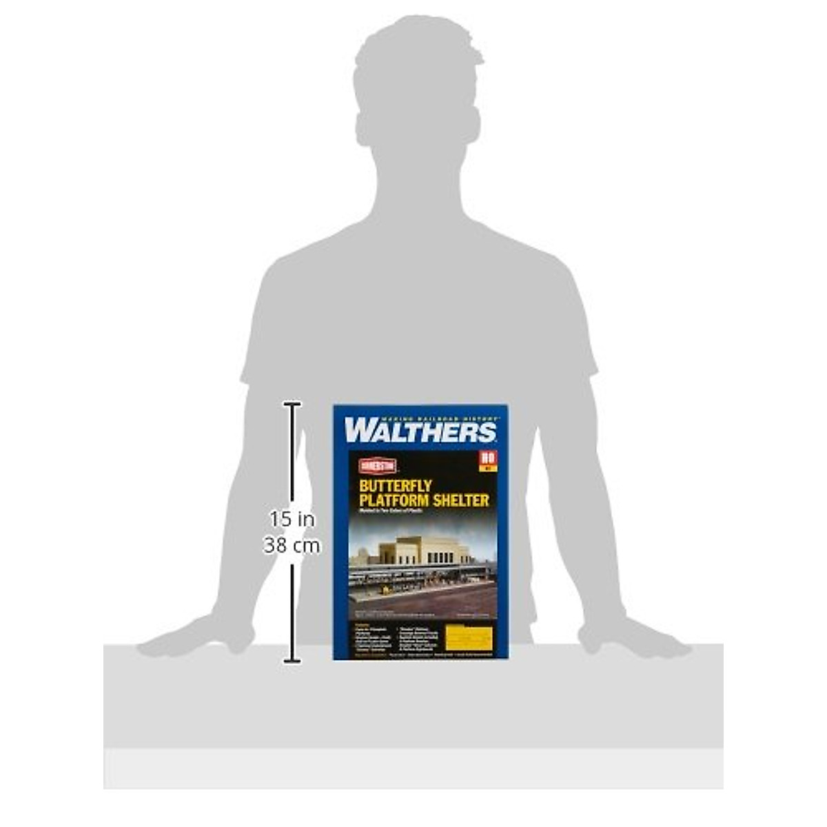 Walthers Cornerstone Series Kit HO Scale Butterfly-Style Station Platform Shelters