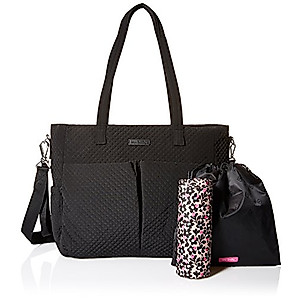 Vera Bradley Women's Microfiber Ultimate Baby Diaper Bag, Classic Black, One Size