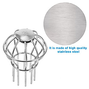 Hemobllo 2 pcs Grille downspout Cover Outdoor Gutter Guard Sink Filter Strainer roof Drainer roof Drain Dome Strainer Wire Drain Bath Drain Strainer Stainless Steel Hair Organ Universal