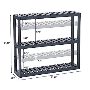 SensaitiN 3 Tier Bamboo Bathroom Rack Shelf Adjustable Wall Storage Organizer Space Saving Bathroom organizer Closet organizers and storage Organization and storage Bathroom storage Bathroom shelves