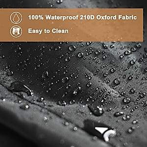 TOHONFOO Foosball Table Cover Soccer Table Cover Outdoor/Indoor Heavy Duty Water-Resistant 210D Oxford Fabric Universal GameTable Protection