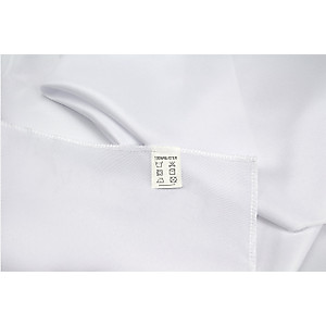 GEFEII Kitchen White Tablecloth 90 inch Round Tablecloths Solid Polyester Table Cloth for Wedding Party Restaurant Banquet Dining Buffet Table Picnic Decorations (Round-90 inch, White)