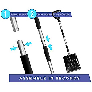 VViViD Snow Clearing Road Kit with Shovel, Ice Scraper and Ice Brush