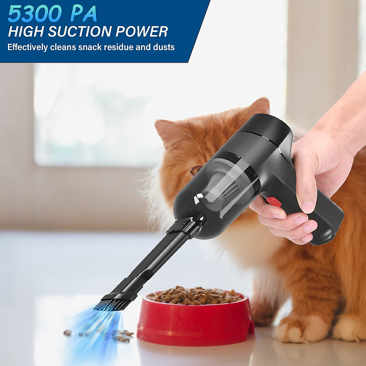 Goweto 3-in-1 Keyboard Vacuum Cleaner - Compressed Air Duster- Mini Vacuum- Computer Vacuum Cleaner- Canned Air Spray