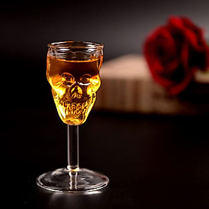 Halloween Skeleton Wine Glasses Set of 4, Funny Halloween Skull Glasses Goblets Clear Skeleton Glassware for Spooky Wine, Water or , Halloween Decorations Beverage Gifts
