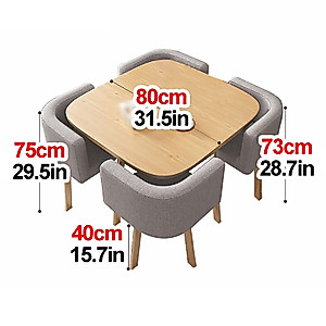 Office Reception Room Club Table And Chair Set,Small Meeting Room Table,Conference Table With 4 Chairs,Coffee Table And Chair Set,Dining Table And Chairs For 4,Space-Saving,For Home Balcony Cafe ( Col