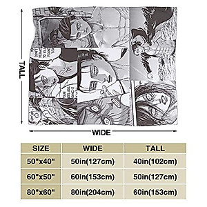 Throw Blanket Eren Yeager Attack On Titan Soft Microfiber Sofa Blanket Comfortable Luxury Air-Conditioning Quilt Medium 50" X60“