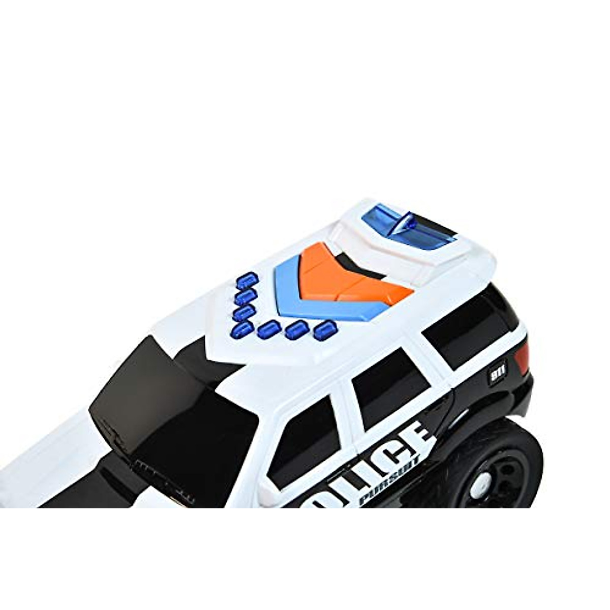 Sunny Days Entertainment Large Police Car – Lights and Sounds Vehicle with Motorized Drive and Soft Grip Tires | Rescue SUV Patrol Toy for Kids – Maxx Action