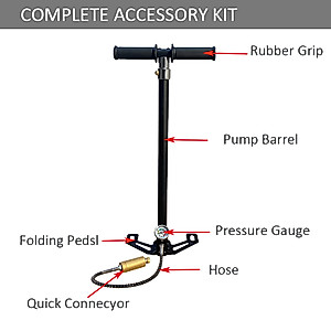 NUOGE 30Mpa 4500Psi 4 Stage PCP Hand Pump Air Compressor High Pressure Operated HPA Tank Hunting Air Rifle