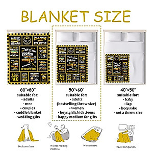 Sulpoie Bus Driver Gifts for Women Men, School Bus Driver Gifts Blanket 50"X60", Bus Driver Appreciation Gifts, Birthday Gifts for Bus Driver, Thank You for School Bus Driver Throw Blanket
