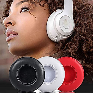 Adhiper Replacement Mixr Earpads Replacement Ear Pads Protein PU Leather Ear Cushion is Compatible with Mixr On-Ear Headphones (Red)