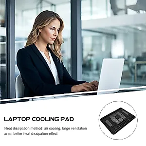 LUOZZY Laptop Cooling Pad Led Laptop Cooling Pad 14 Inch Laptop Stand Accessories (Black)