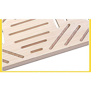 Hypeety Rabbit Wood Foot Pad Toy Small Animals Bunny Chinchilla Guinea Pig Rabbit Totoro Scratch Cage Supplies Safe Non-Toxic Pine Wood Board Chew Toy Mat Bed