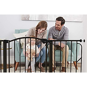 Regalo 58-Inch Home Accents Super Wide Walk Through Baby Gate, Includes 4-Inch, 8-Inch and 12-Inch Extension, 4 Pack of Pressure Mounts and 4 Pack of Wall Cups and Mounting Kit