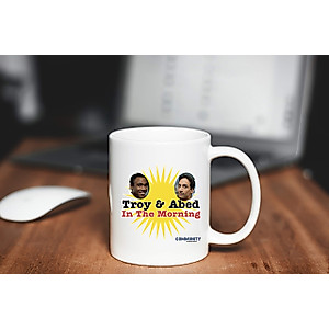 BSM Troy and Abed In the Morning Community Mug 11oz Funny TV Show Cup Gift Ideas for Him Her Birthday Christmas Anniversary Valentine's Day Mother's Day Father's Day