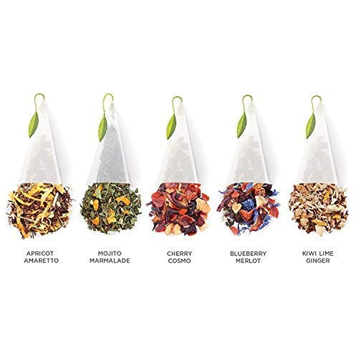 Tea Forte Presentation Box Tea Sampler Gift Set, 20 Assorted Variety Handcrafted Pyramid Tea Infuser Bags (Herbal Retreat)