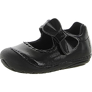 Stride Rite Baby Girls Soft Motion Makayla Mary Jane Flat, Black, 3.5 Infant