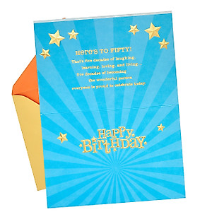 Hallmark 50th Birthday Card (Here's to Fifty)