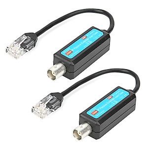 2pcs IP Passive Extender, Over Coax Coaxial Network Transmitter 8MP HD Passive IPCoaxial Transmitter HD Network Extender for Web Camera