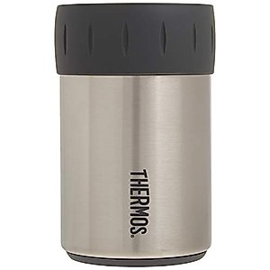 THERMOS Stainless Steel Beverage Can Insulator for 12 Ounce Can, Stainless Steel