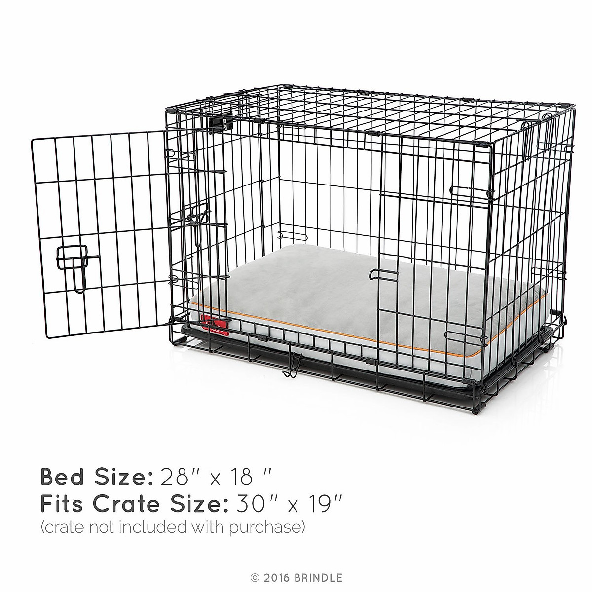 BRINDLE Stone Shredded Memory Foam Pet Bed - Pet Essentials - Orthopedic Design - Pet Crate Compatible - Machine Washable Cover - Indoor Pet Bed for Dogs, Puppies, Cats, and Rabbits - Size Medium