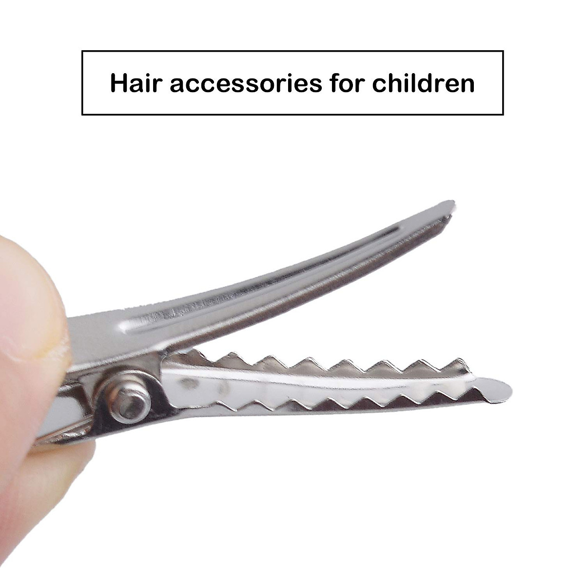 30MM Small Alligator Hair Clips, 100 Pieces Silver Metal Alligator Hair Pins Teeth Bows Crocodile Hair Clips Holders Accessories for Hair Care, Arts & Crafts Projects