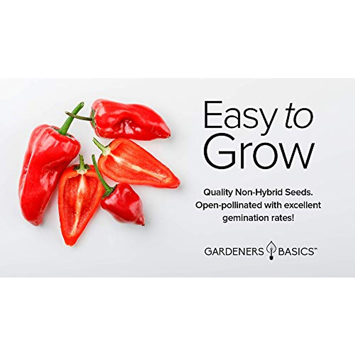 Serrano Pepper Seeds for Planting Heirloom Non-GMO Ancho Peppers Plant Seeds for Home Garden Vegetables Makes a Great Gift for Gardening by Gardeners Basics