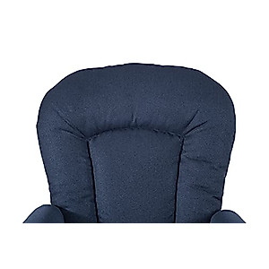 Forever Eclectic by Child Craft Tranquil Glider Rocker and Ottoman Set (Cocoa Bean/Navy Herringbone)